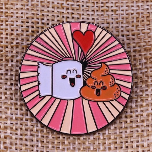 Jewelry | Best Friends Poop Emoji Toilet Paper Enamel Pin | Poshmark